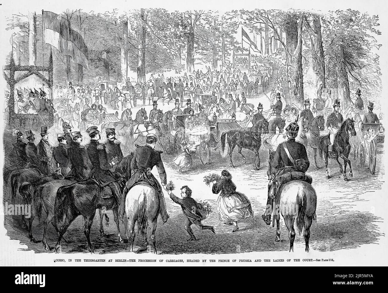Corso, in the Thiergarten at Berlin - The procession of carriages ...