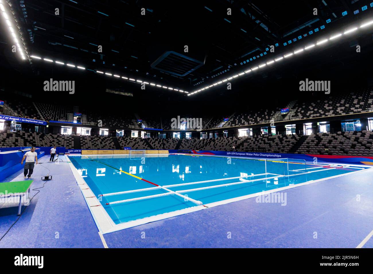 Split, Croatia, August 22, 2022. General view of swimming pool inside ...