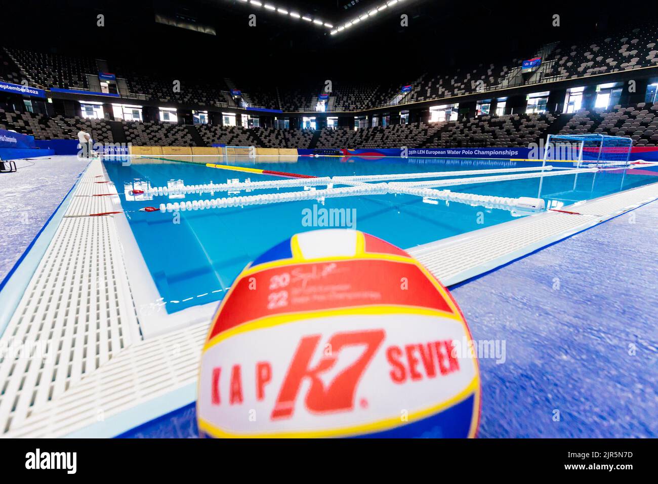 Split, Croatia, August 22, 2022. General view of swimming pool inside ...