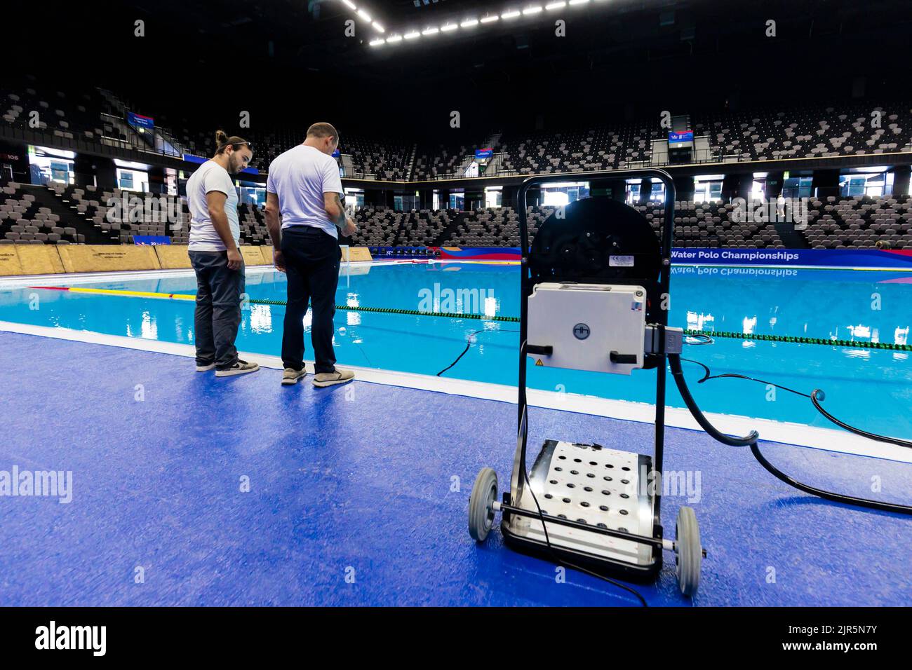 Split, Croatia, August 22, 2022. General view of swimming pool inside ...