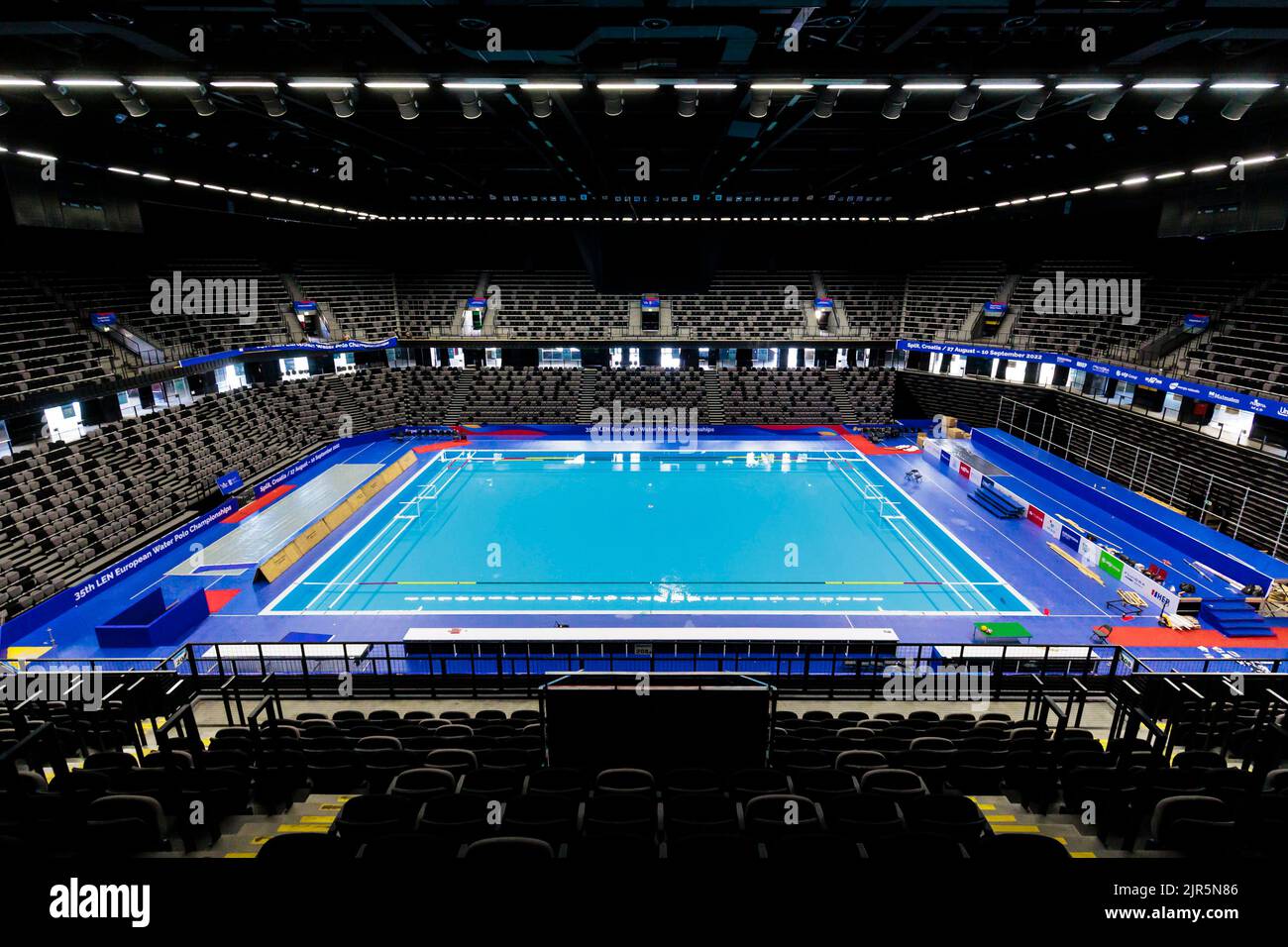 Split, Croatia, August 22, 2022. General view of swimming pool inside ...