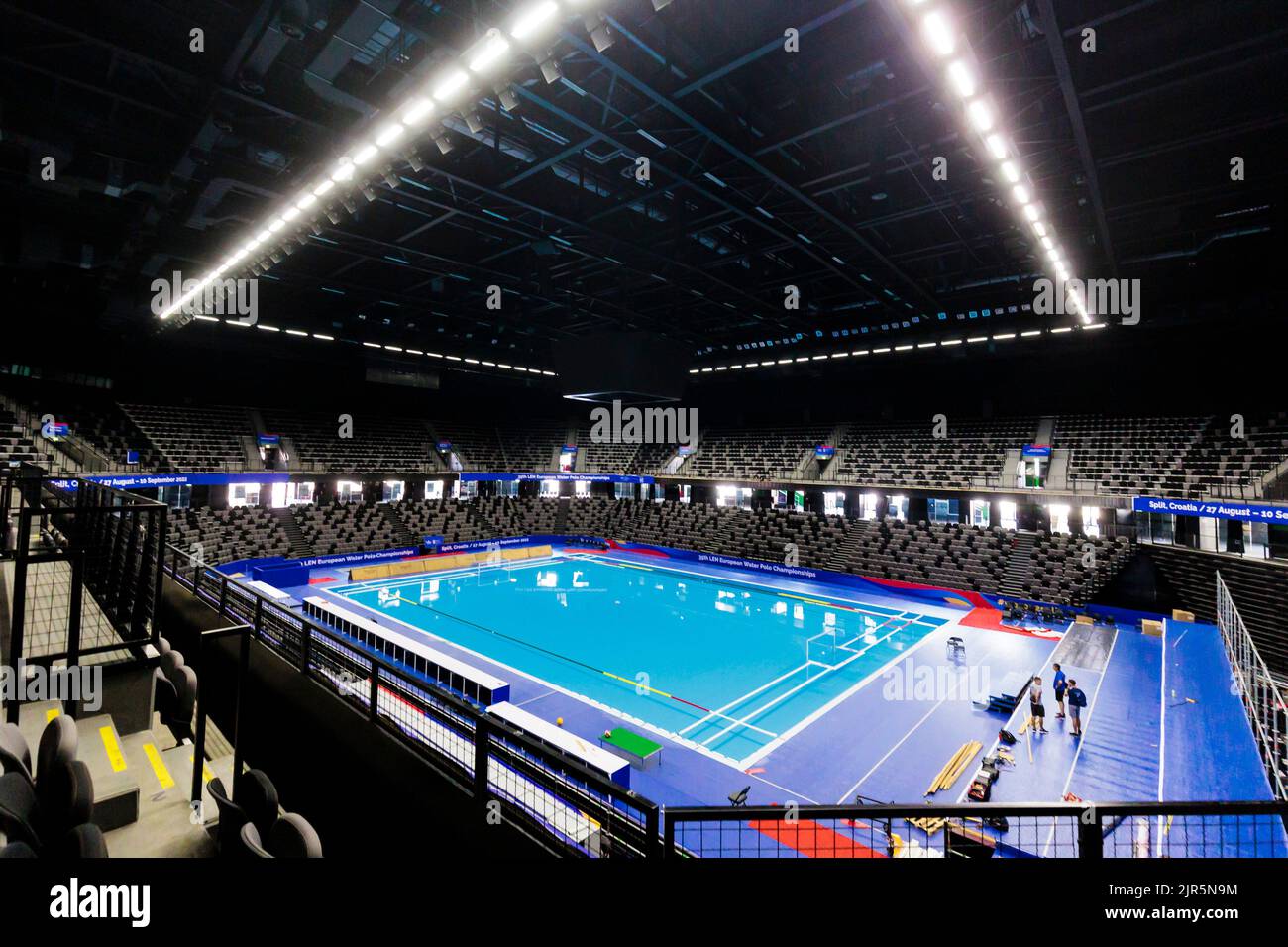 Split, Croatia, August 22, 2022. General view of swimming pool inside ...