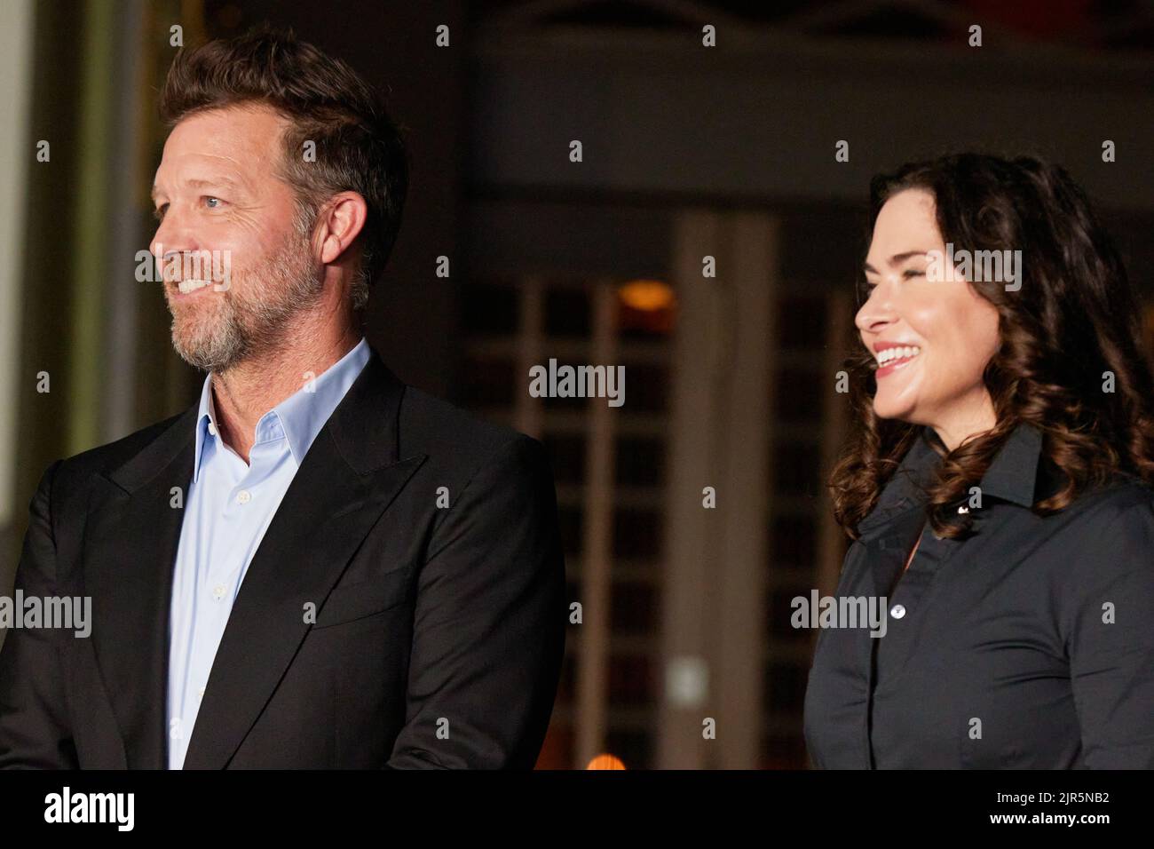 Director David Leitch and producer Kelly McCormick attend a promotional ...