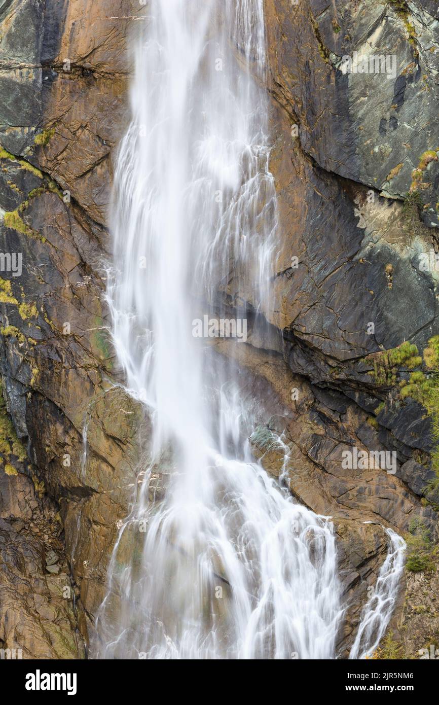 High waterfall from the mountain Stock Photo - Alamy