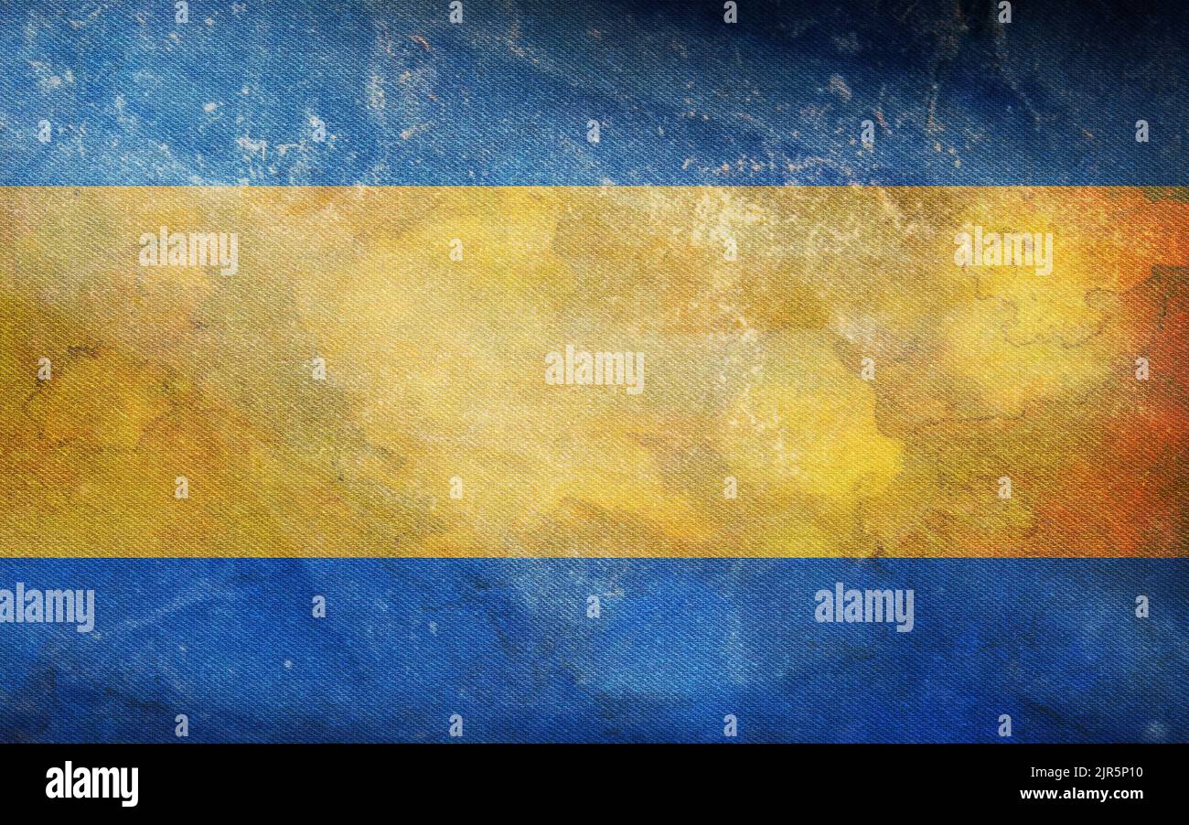 Top view of retro flag Piekary slaskie, Poland with grunge texture ...