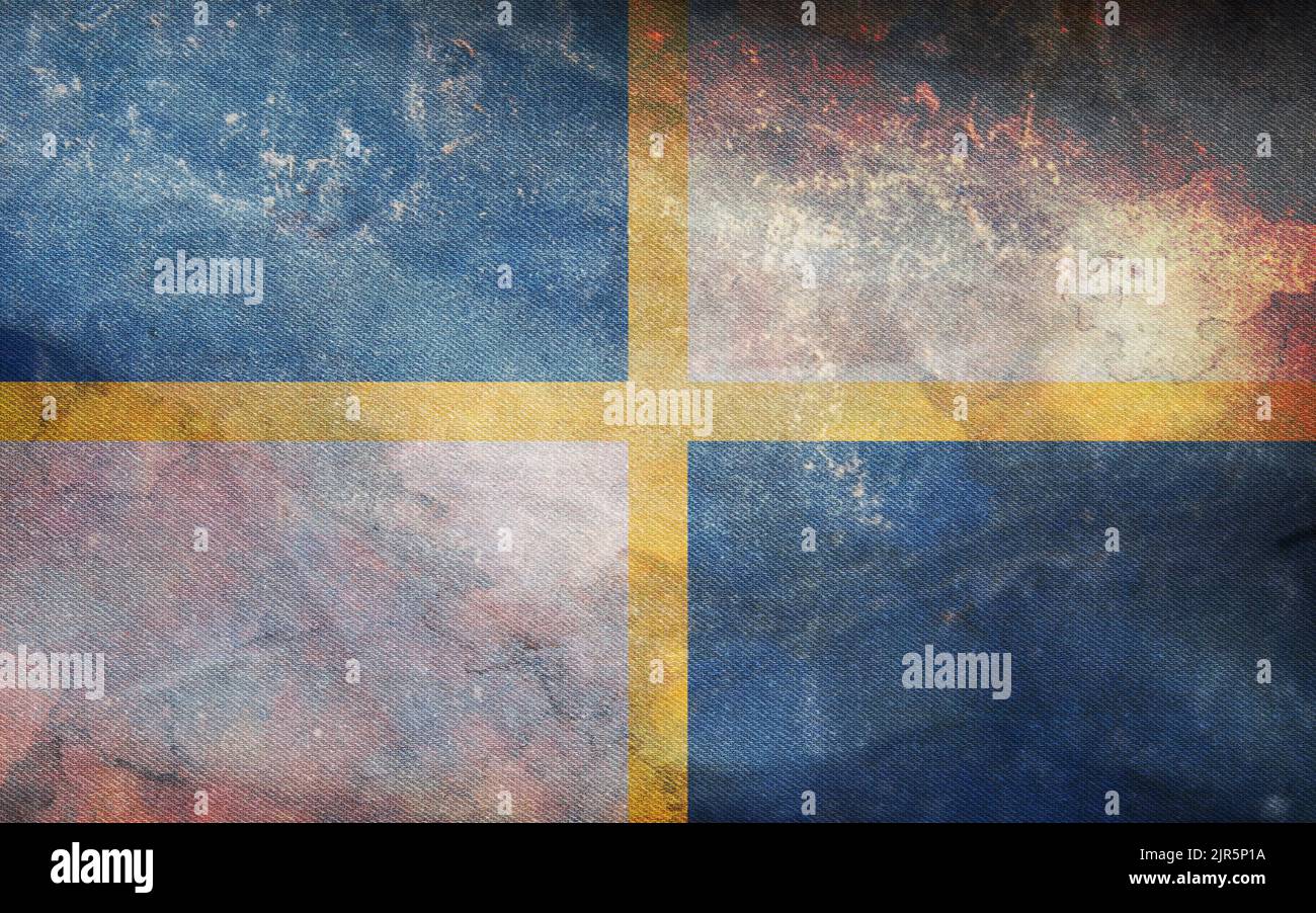 Top view of retro flag Pelplin, Poland with grunge texture. Polish ...
