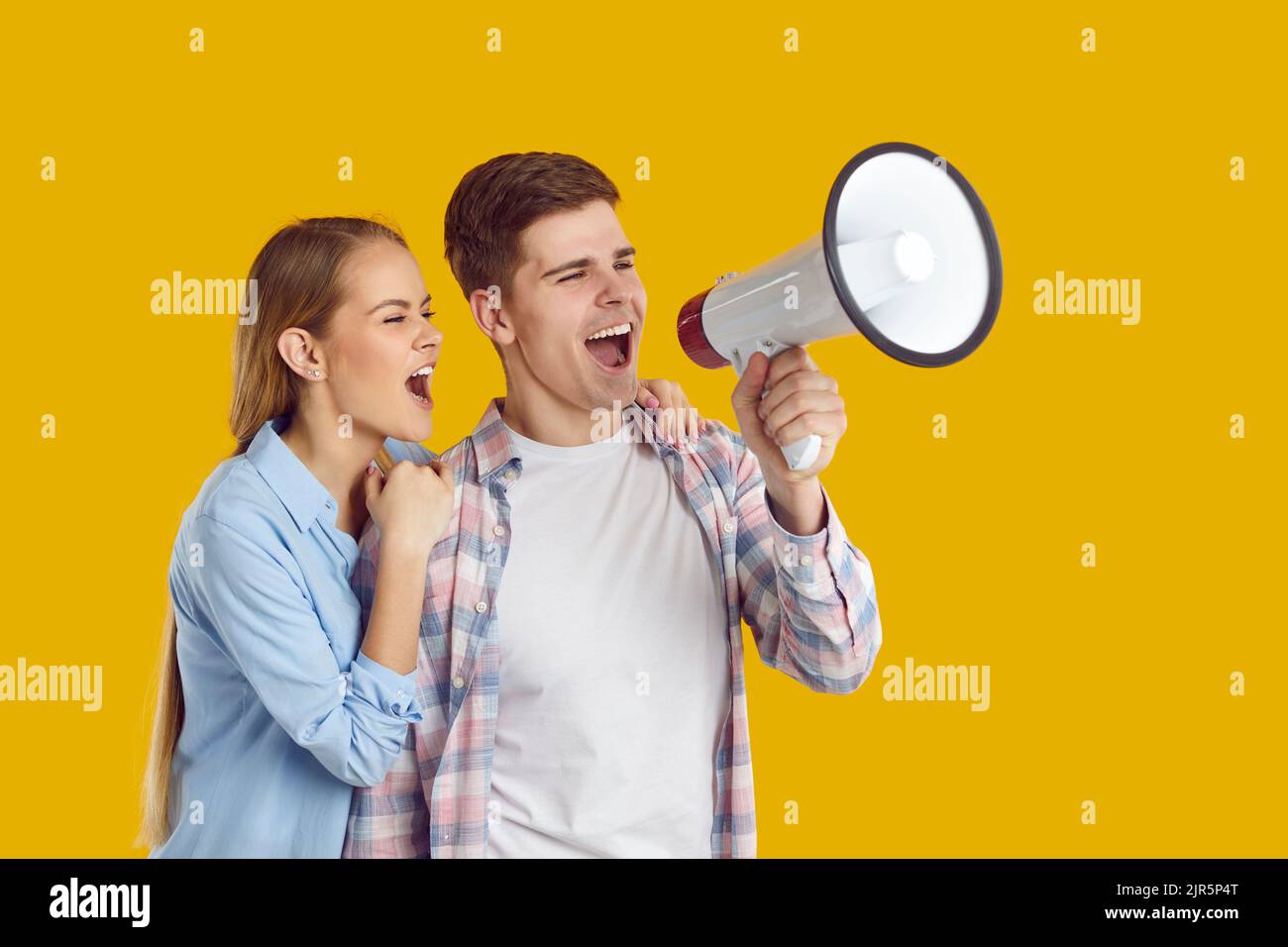 Happy yelling hi-res stock photography and images - Alamy