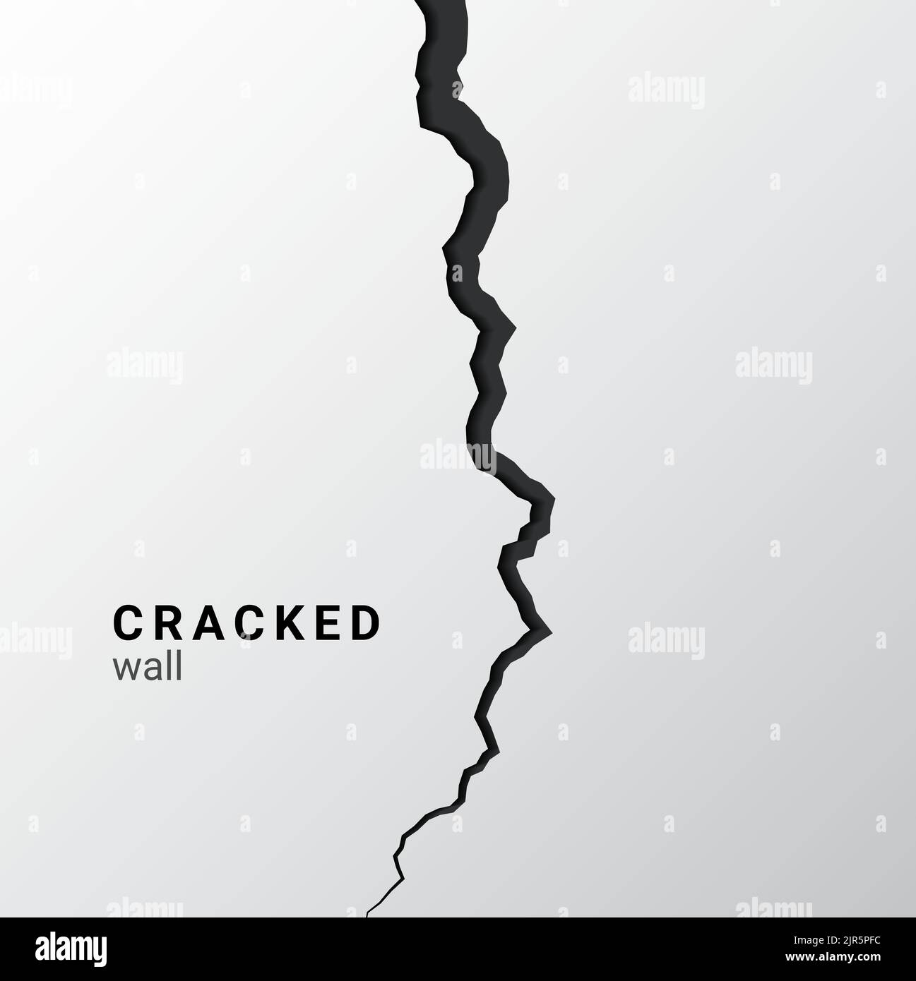 Crack vector wall line effect. Ground broken cracked wall earthquake ...