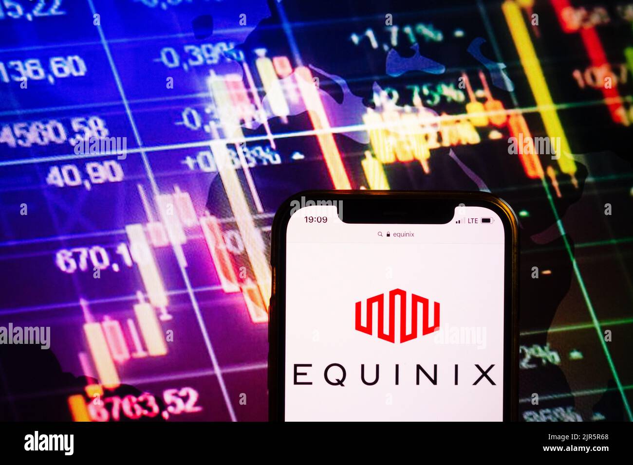 KONSKIE, POLAND - August 10, 2022: Smartphone displaying logo of ...