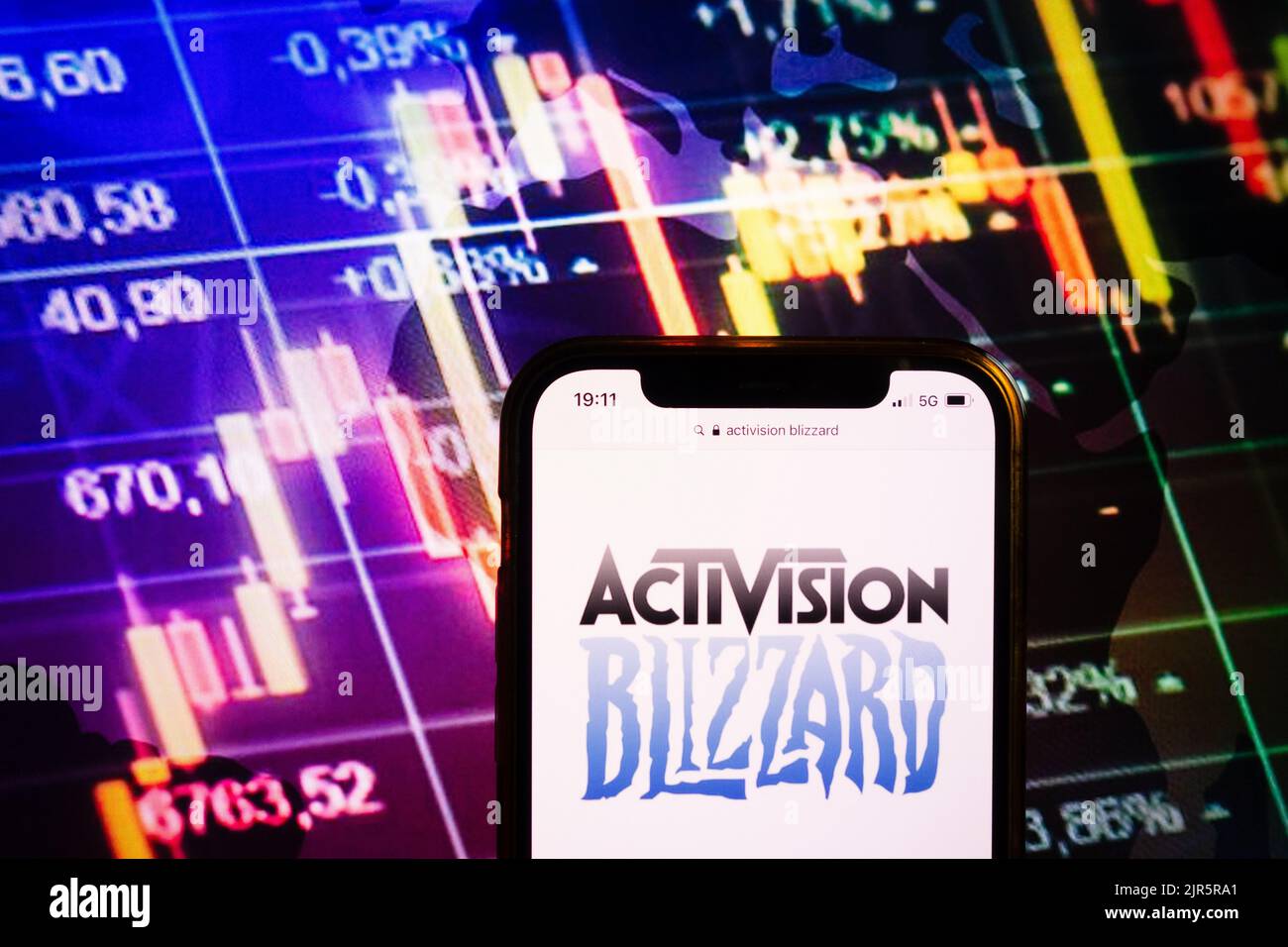 KONSKIE, POLAND - August 10, 2022: Smartphone displaying logo of ...