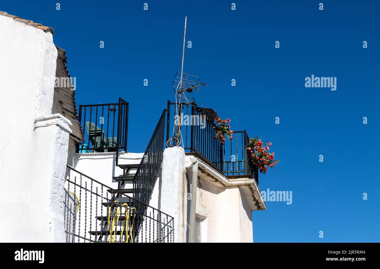 photo of balcony-terrace of old spanish village house in andalucia ...