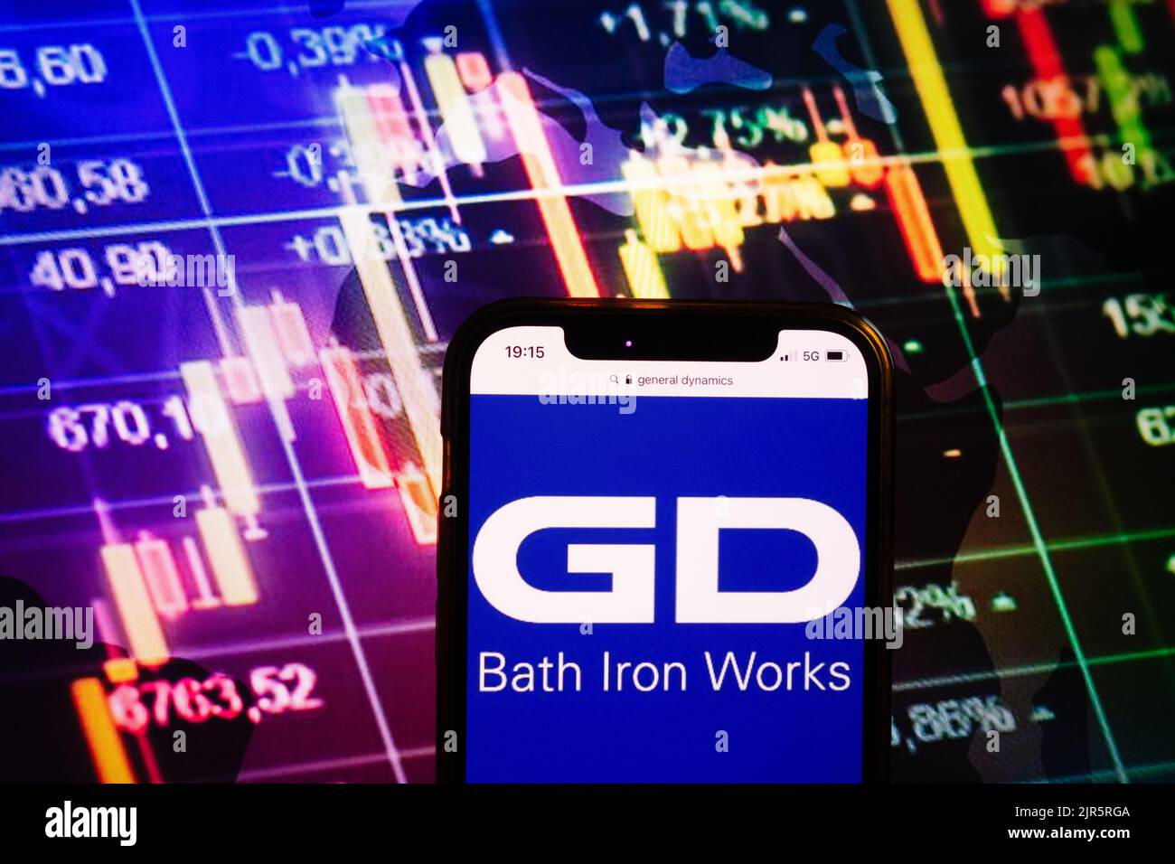 KONSKIE, POLAND - August 10, 2022: Smartphone displaying logo of ...