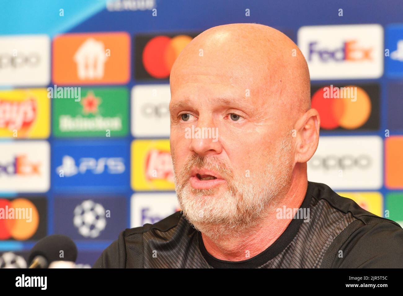 Pilsen, Czech Republic. 22nd Aug, 2022. Coach of Viktoria Plzen Michal ...