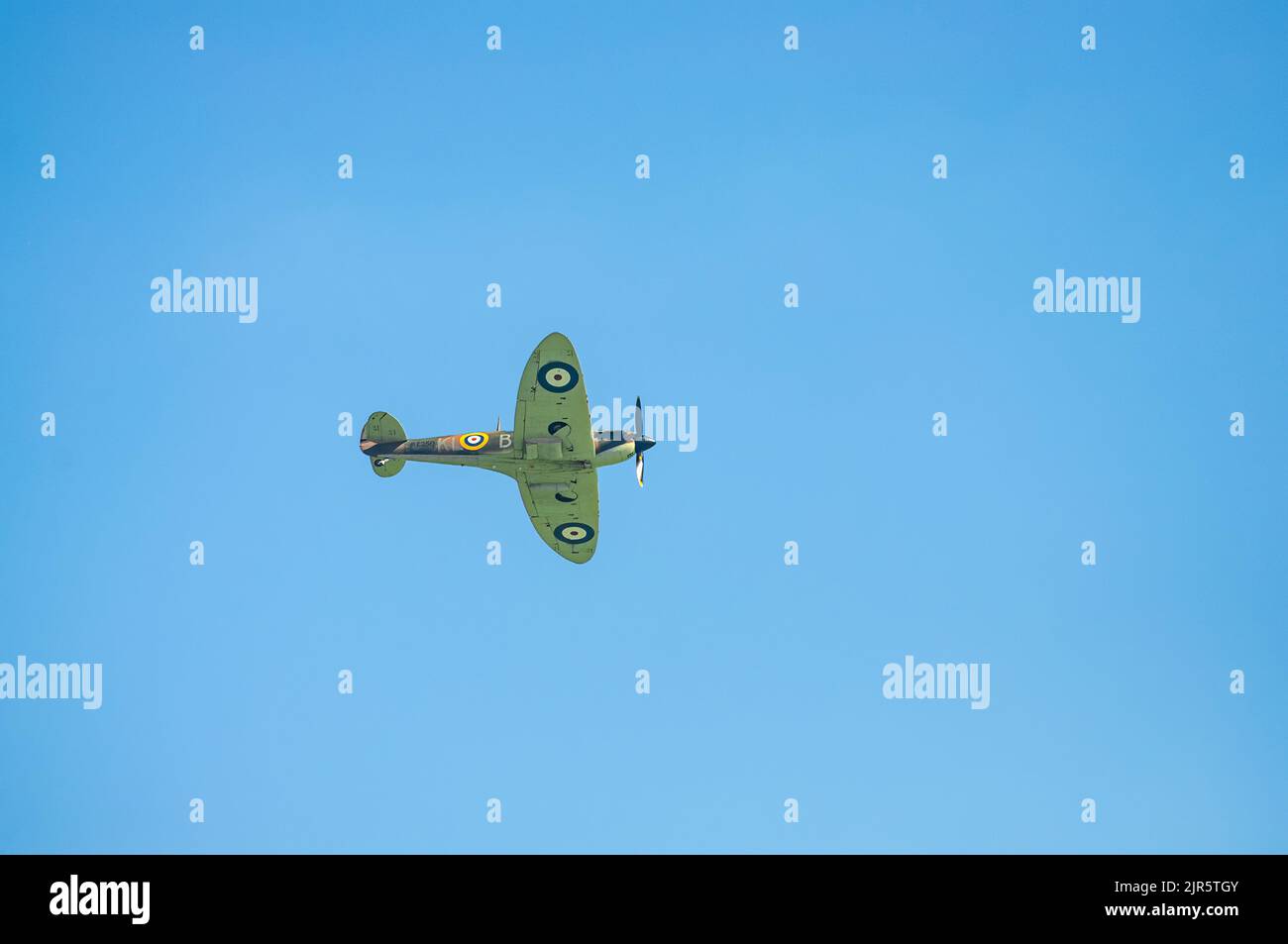 WW2-era Spitfire fighter plane with the number P7350 from the Battle of ...