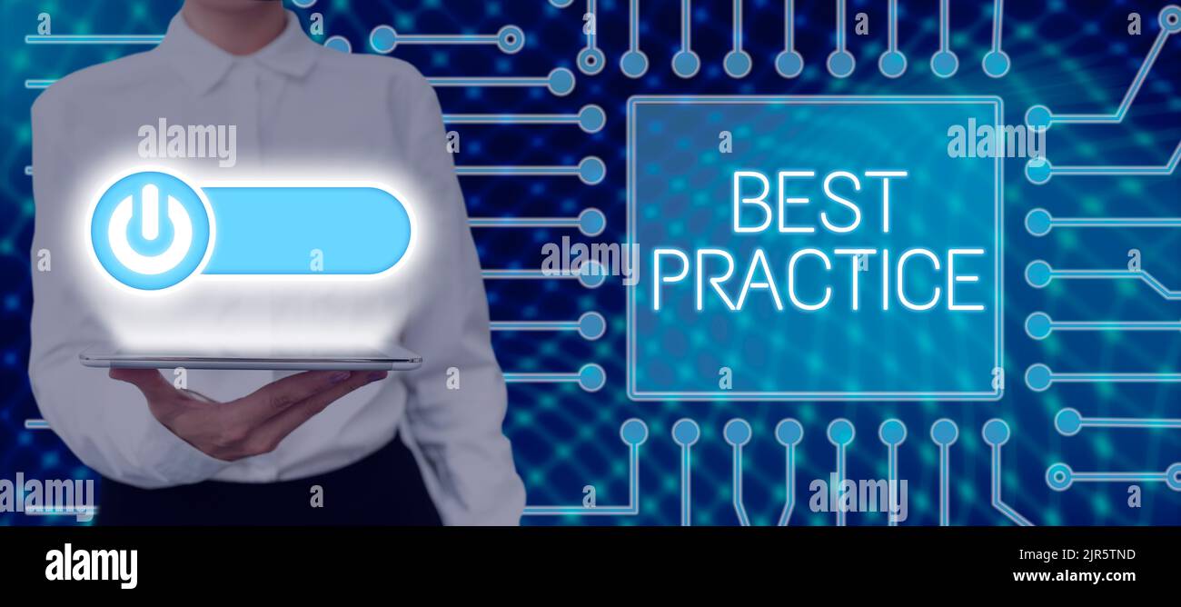 Conceptual caption Best Practice. Business approach Method Systematic ...