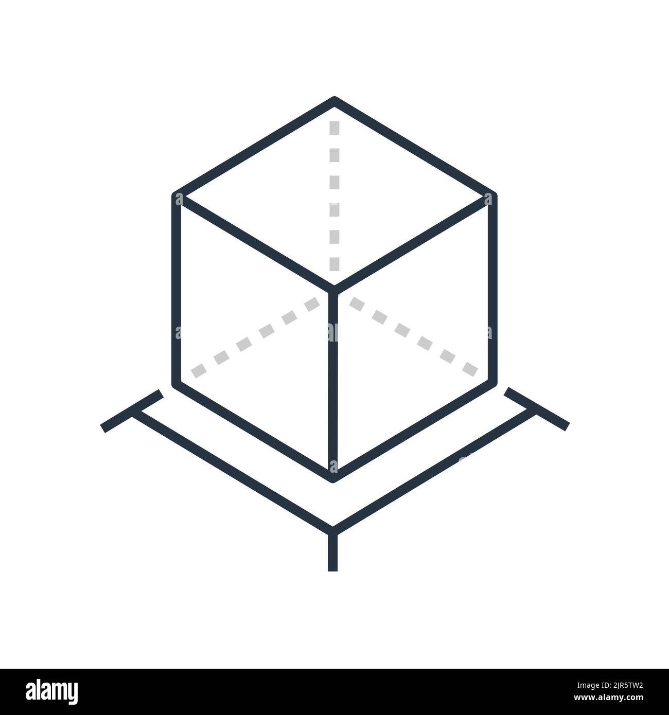 AR reality symbol vector icon. Virtual augmented reality cube screen 3d ...