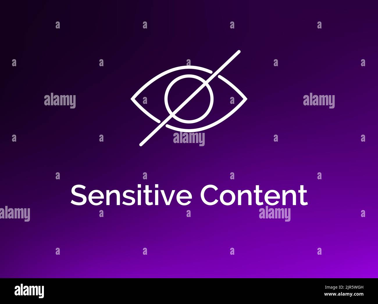 Sensitive content warning icon. Eye vector sensitive content explicit porn photo censored design ...
