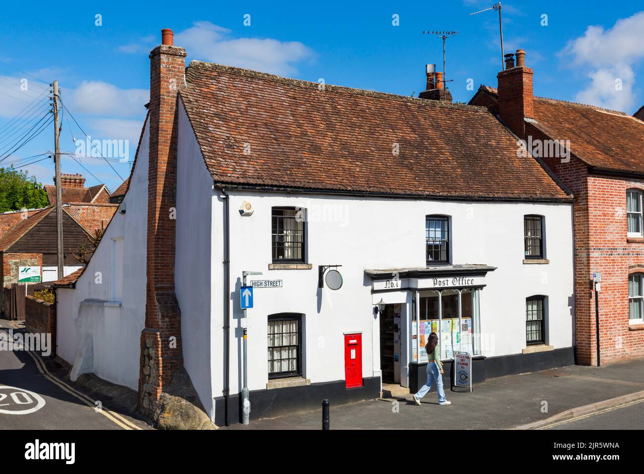 Post Office, No 1 High Street in the village of Market Lavington ...