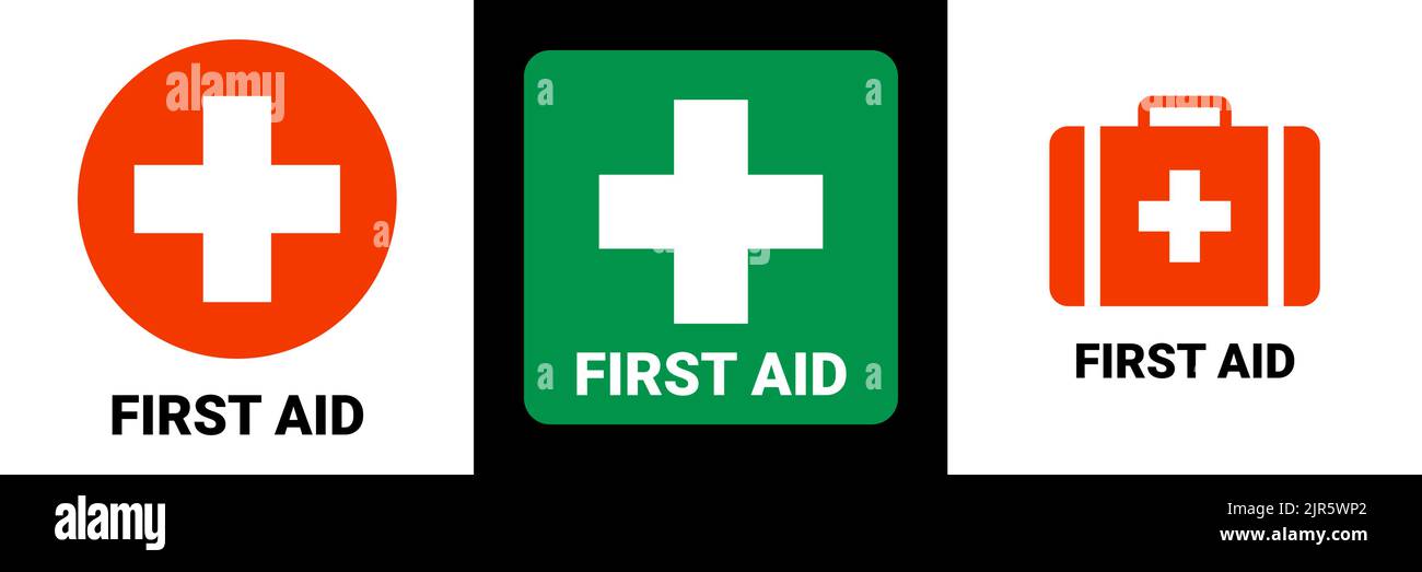First aid icon symbol. Vector cross safety medic treatment ambulance first aid help Stock Vector ...