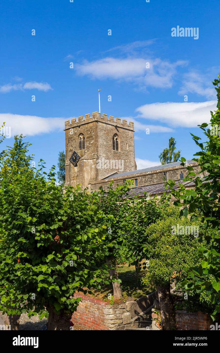 St Mary's Church in the village of Market Lavington, Wiltshire, England ...