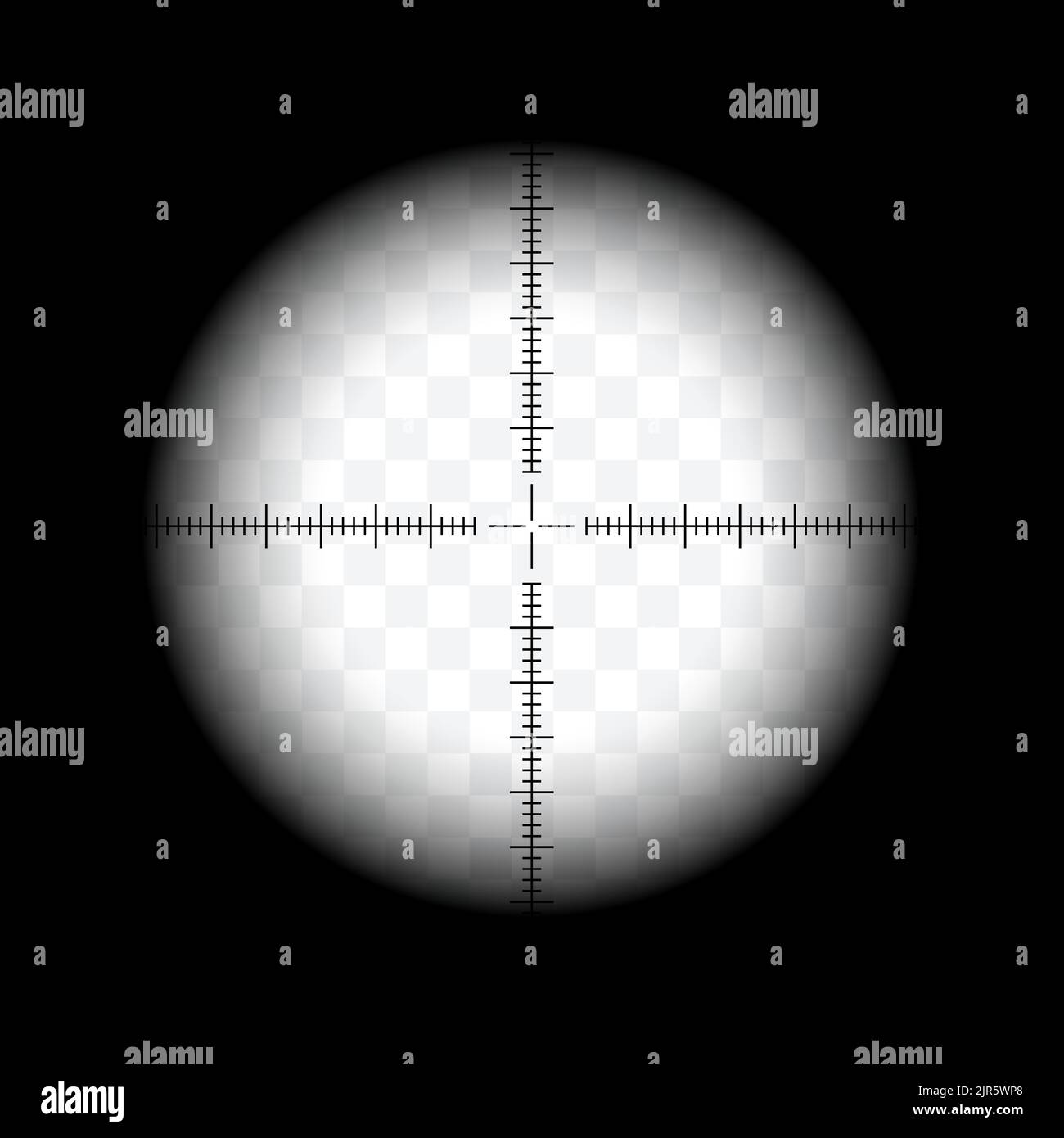 A realistic illustration of a sight through the scope of a desharpening ...