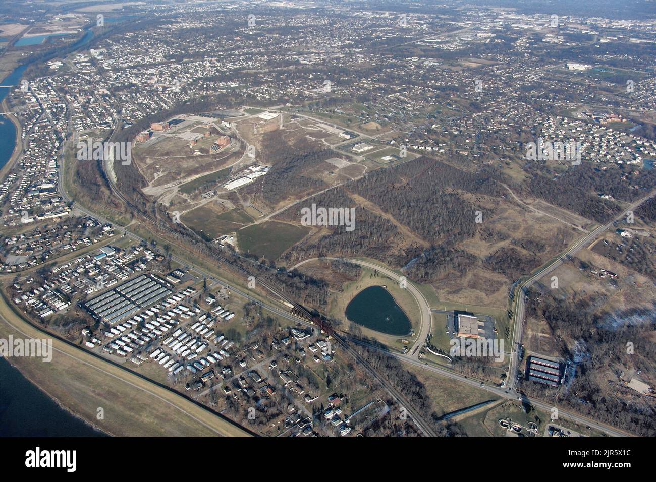Aerial Images of the Mound Site in Miamisburg, Ohio. This series ...