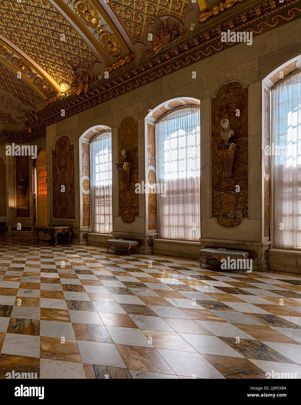 Gallery Hall With The Picture Gallery In Sanssouci, Potsdam ...