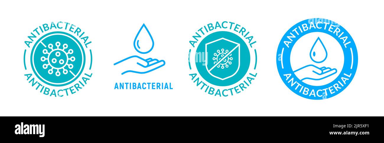 Antibacterial soap logo antiseptic bacteria clean medical symbol. Anti ...