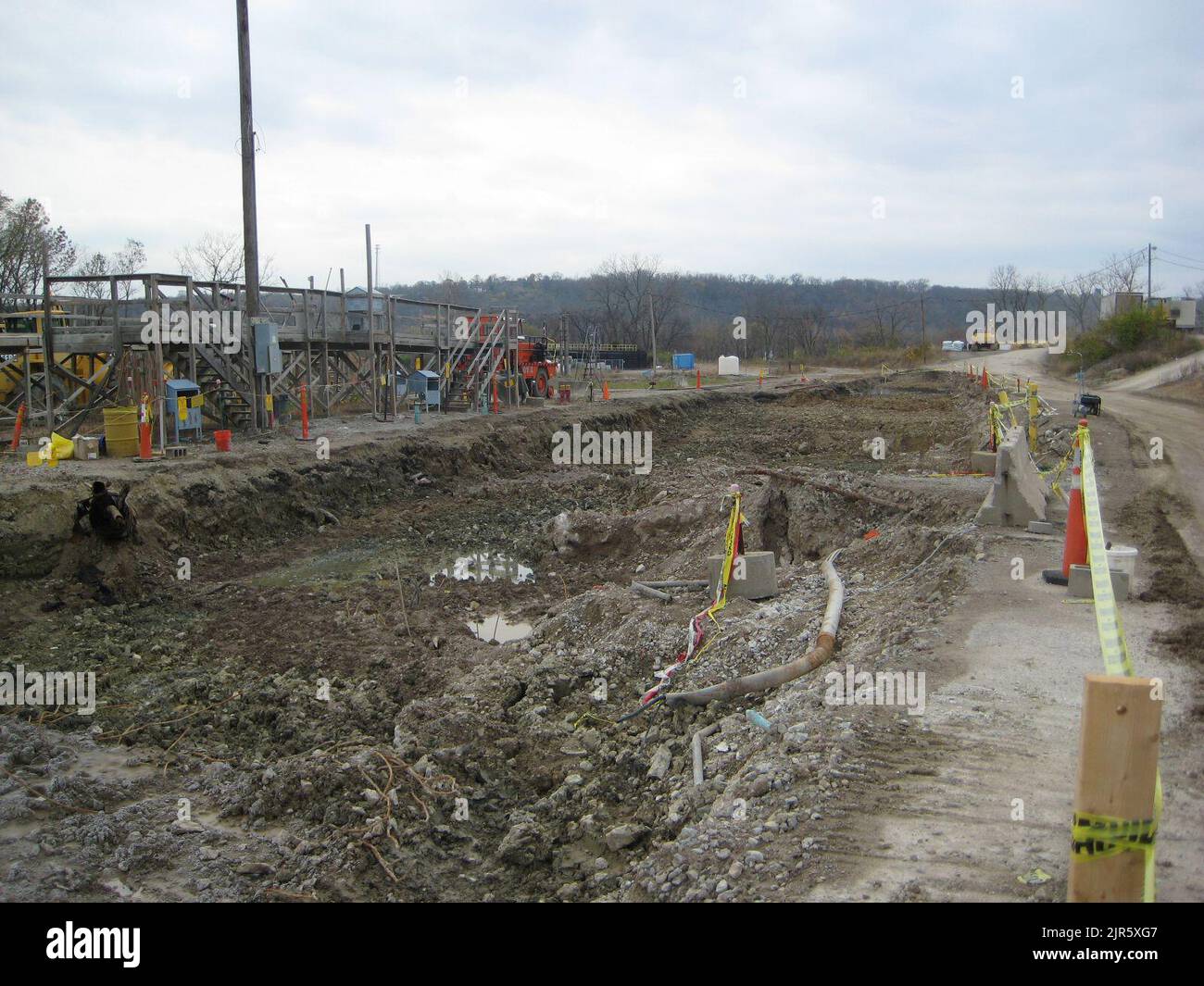 Excavation in process facing West , Potential Release Site 441 ...
