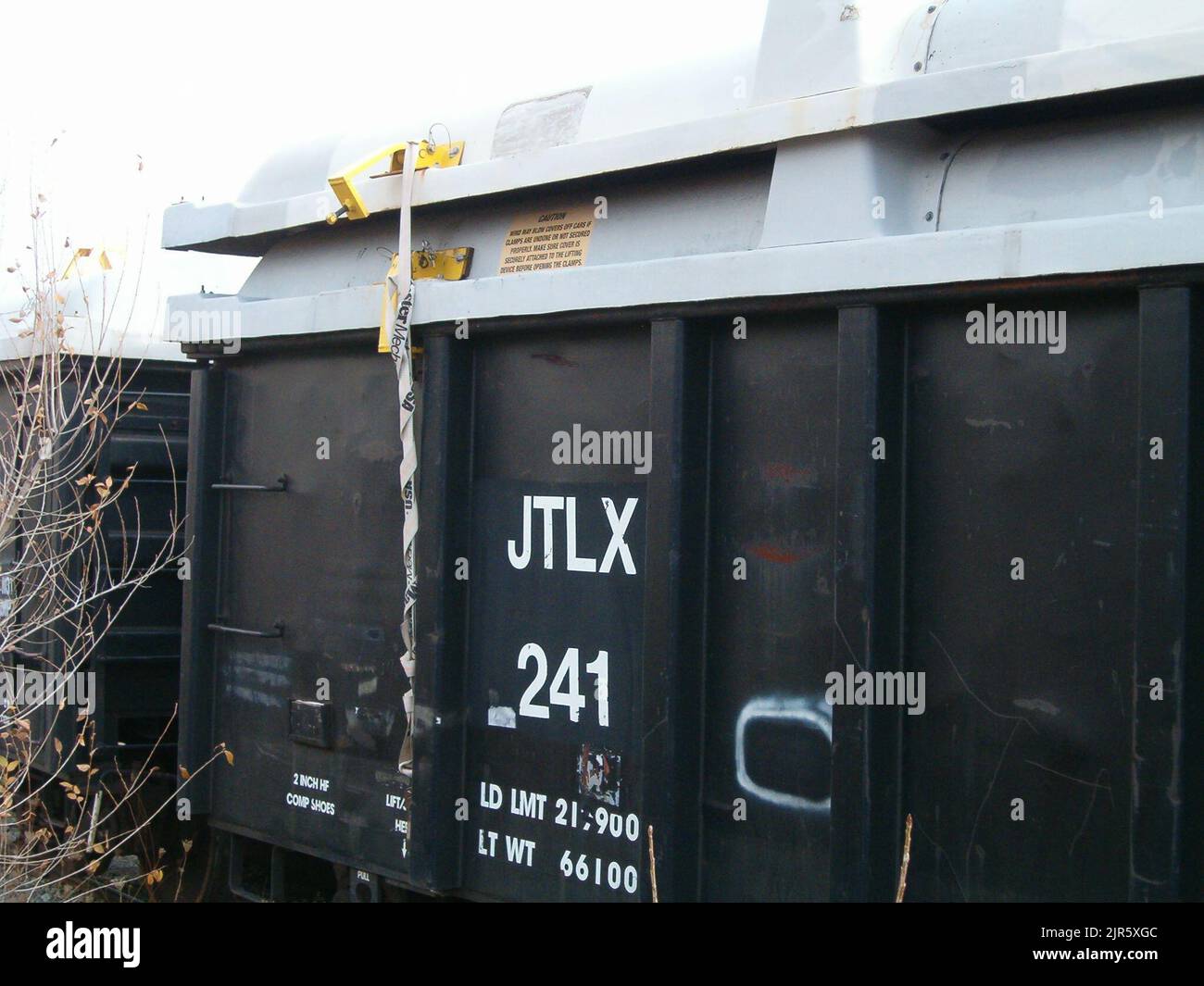 Incoming railcars with additional lids strapped on , Potential Release ...