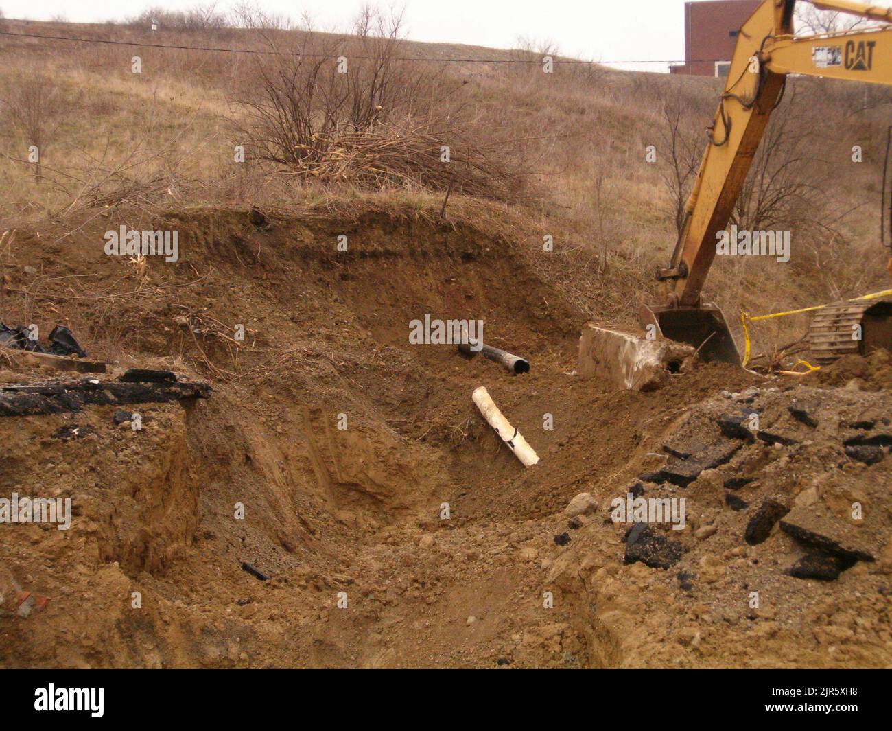 Excavation in Manhole 9 area facing Northeast , Potential Release Site ...