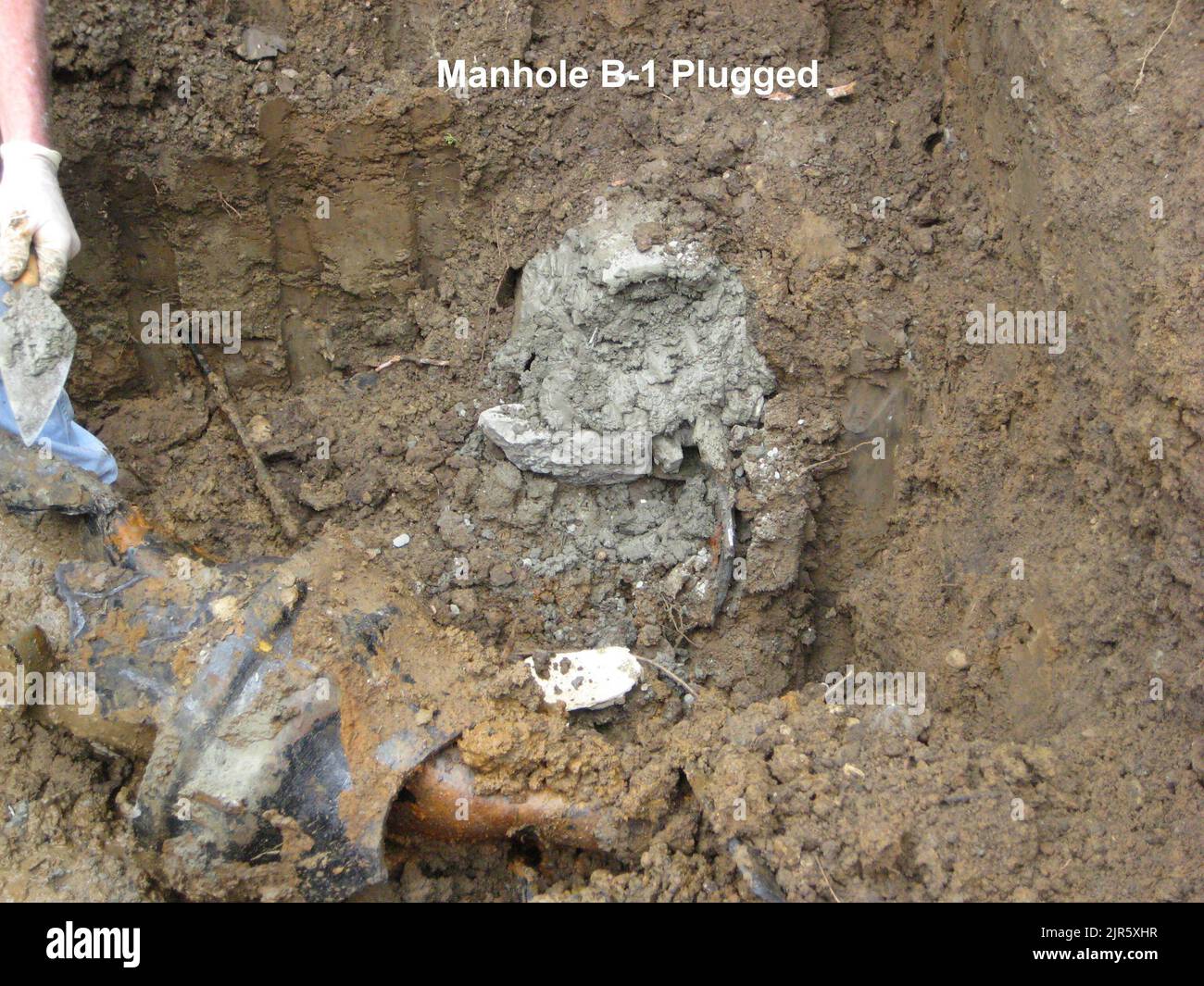 Manhole B-1 west side of railroad tracks plugged. , Potential Release ...