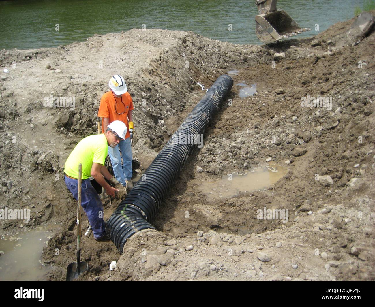 Reroute of storm sewer facing West. Jim Roby and Gary Nolley ...