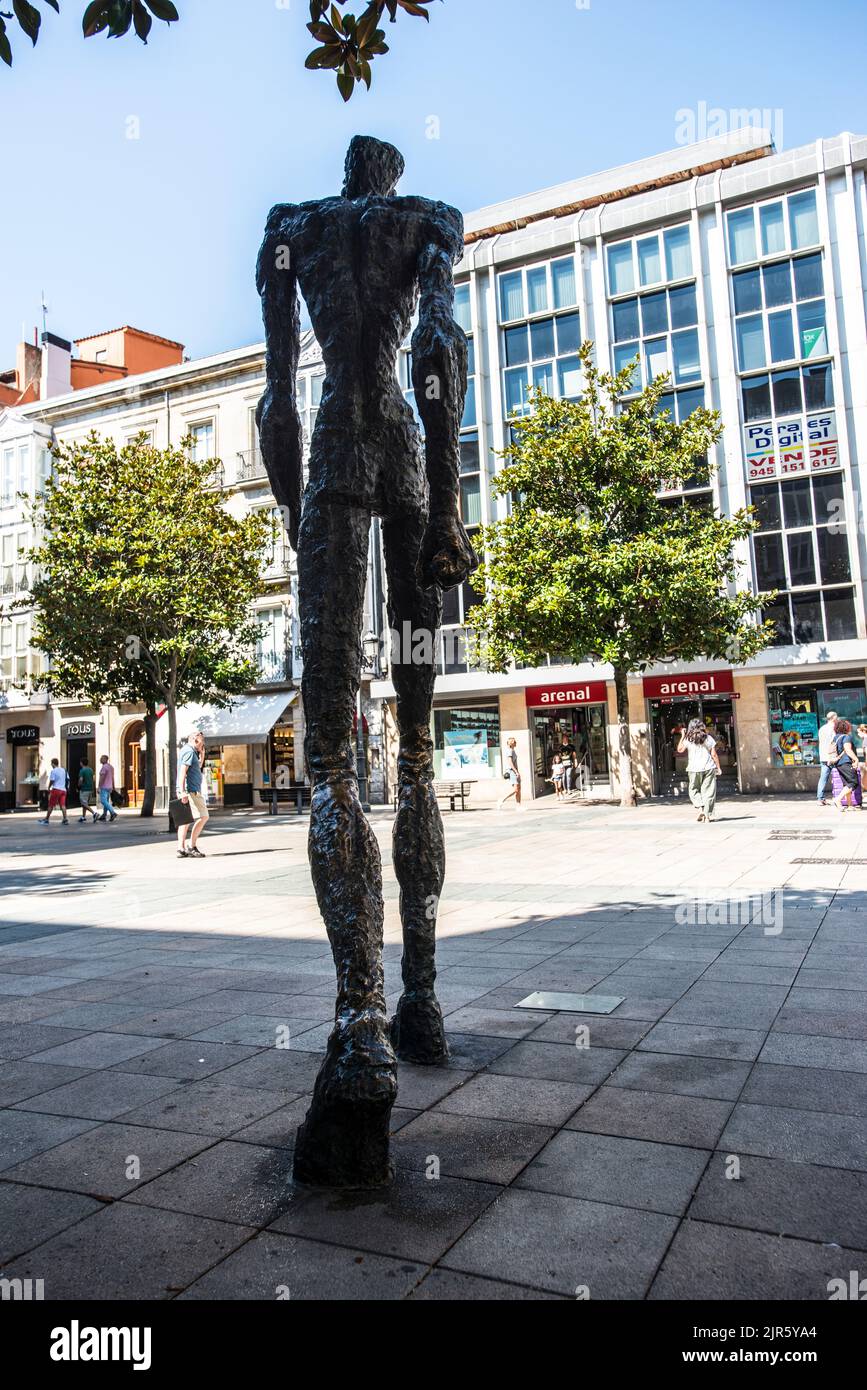 Statue of The Walker, Vitoria, Basque Country Stock Photo - Alamy
