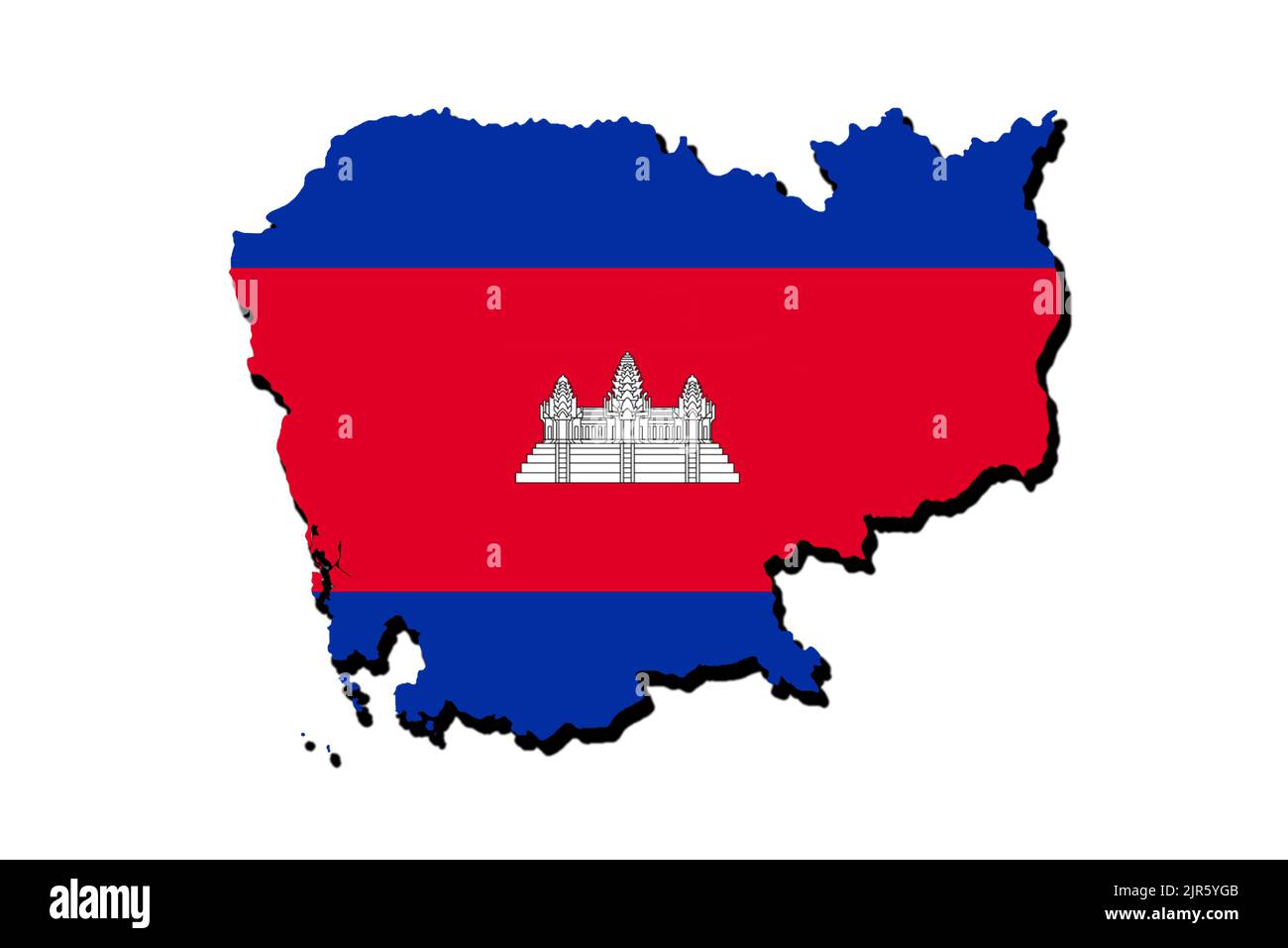 Cambodian Flag Outline