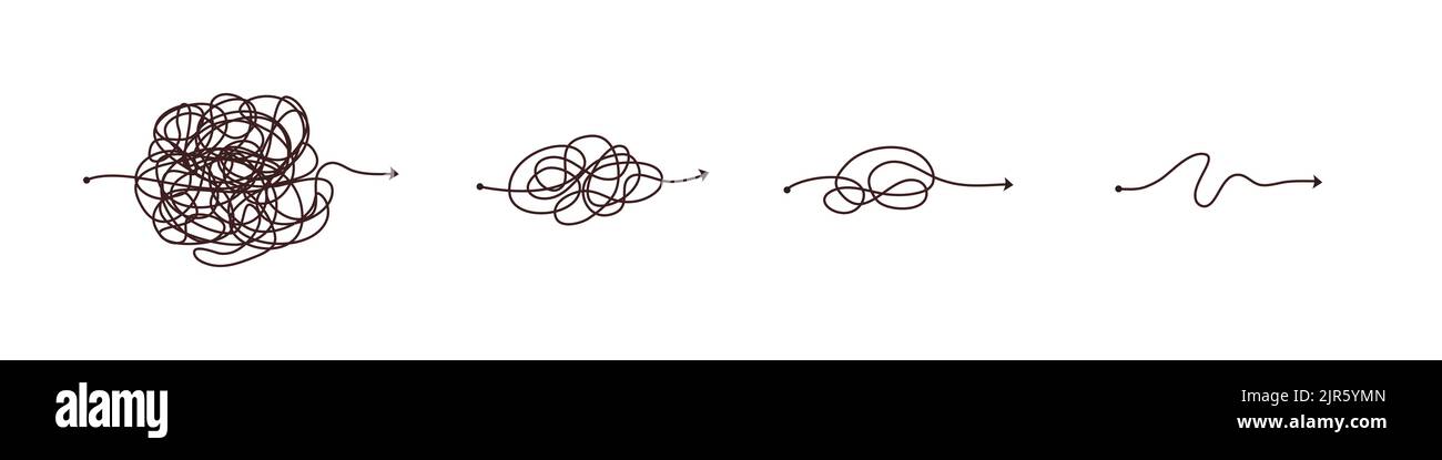 Simple line and complex easy way. Scribble doodle chaos mindset ...