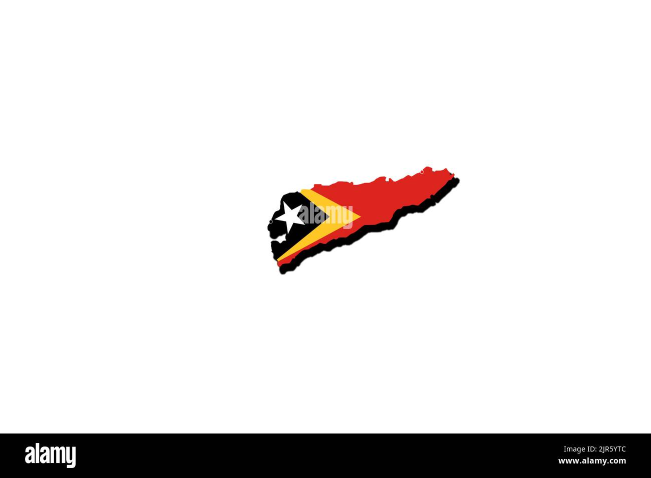 Silhouette of the map of East Timor with its flag Stock Photo - Alamy