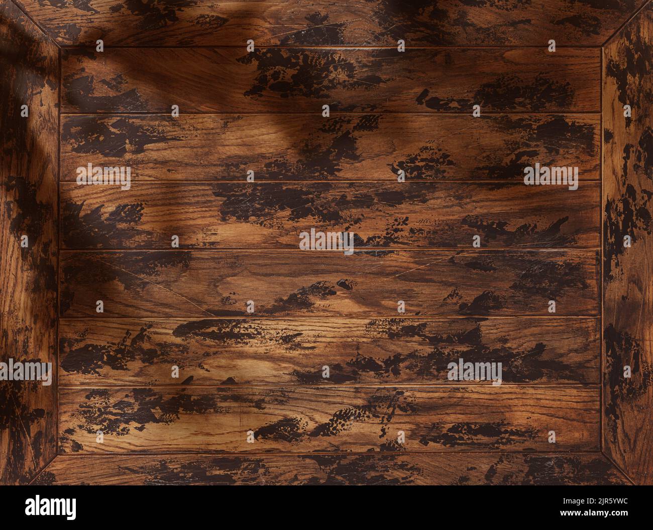 Wooden background texture with leaves shadow. Old timber plank Stock ...