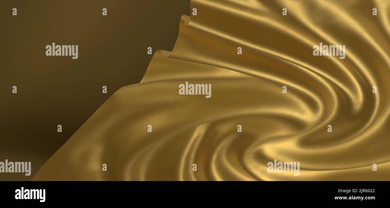 A Trendy Vibrant Fluid golden Color, 3d render Stock Photo - Alamy