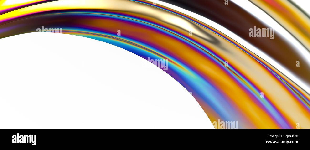 An abstract fluid gradient shape flowing on white background Stock ...