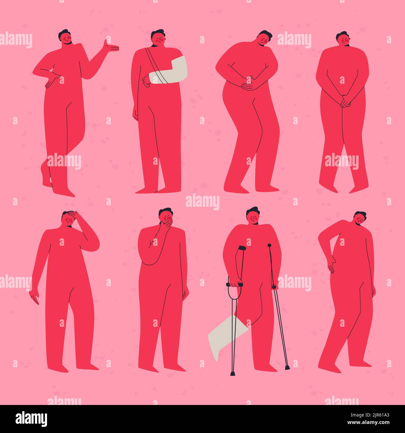 Joint injuries Stock Vector Images - Alamy