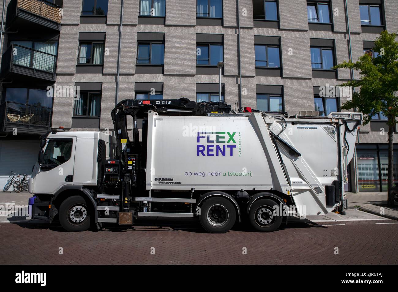 Flex Rent Garbage Truck At Amsterdam The Netherlands 22-8-2022 Stock ...