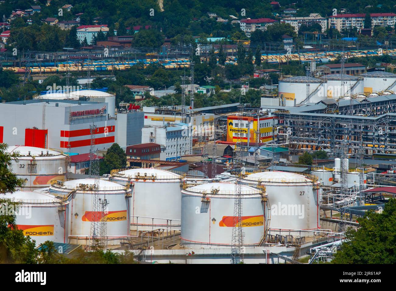 Russia Tuapse 07.07.2022 Tuapse oil refinery of Rosneft company Stock ...