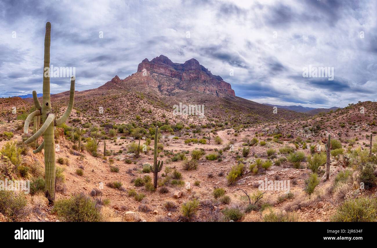Picketpost Mountain in Tonto National Forest, Arizona, USA Stock Photo ...
