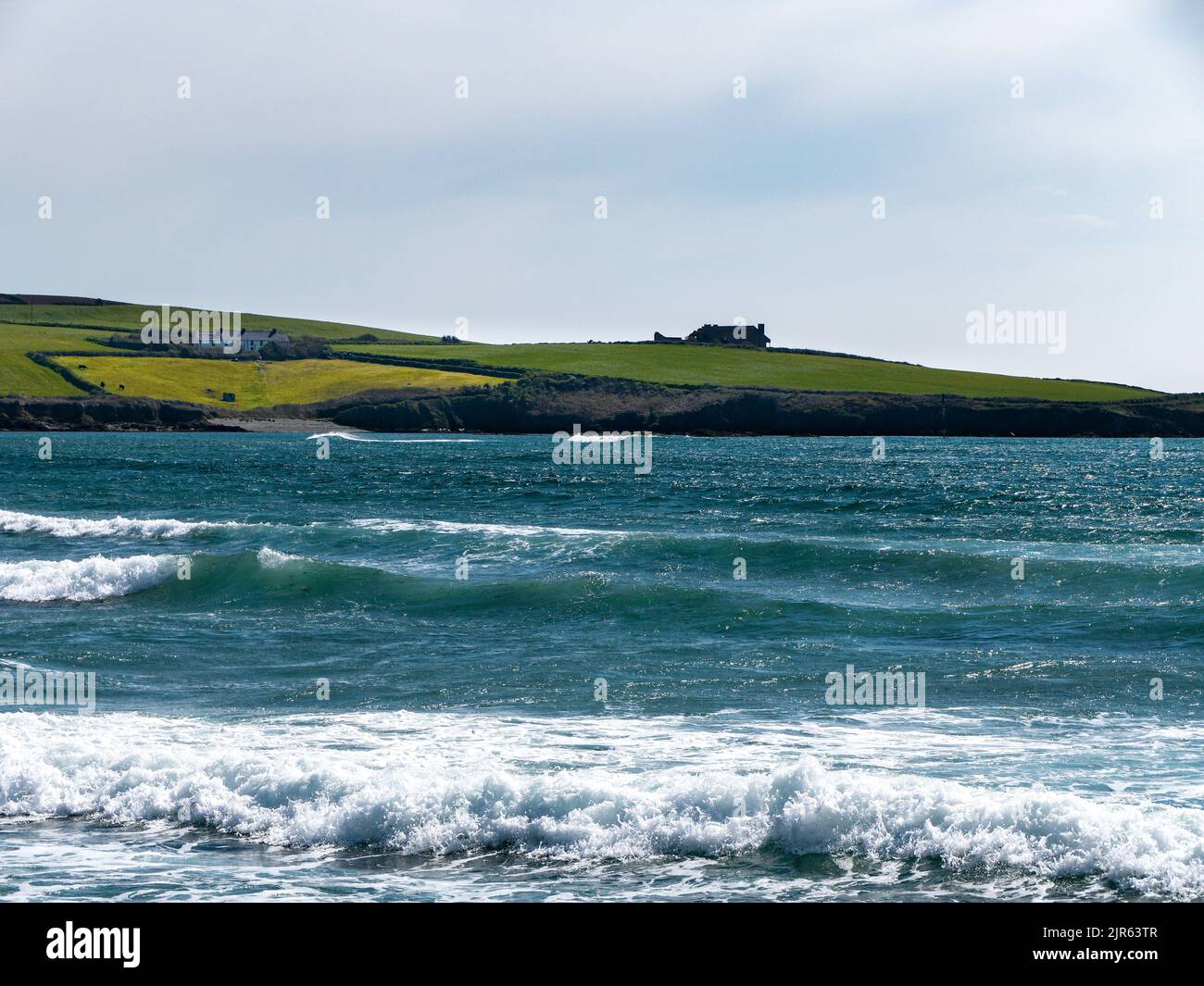The coast of the Atlantic Ocean in the south of Ireland. Beautiful ...