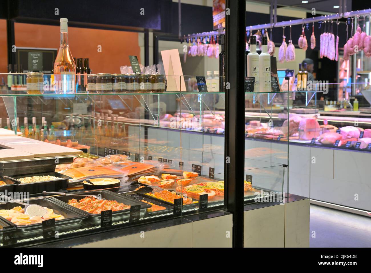 The upscale specialty food stands of Maison Cellerier at Les Halles de ...