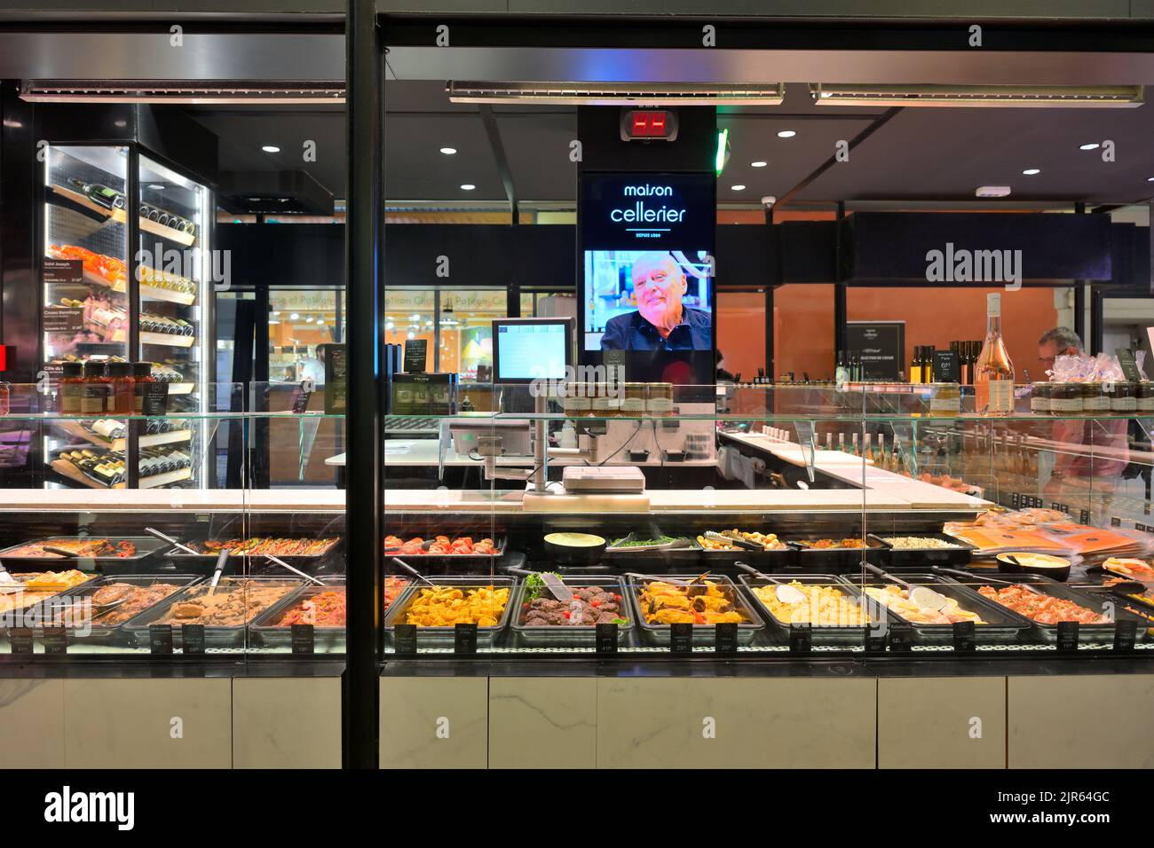 The upscale specialty food stands of Maison Cellerier at Les Halles de ...