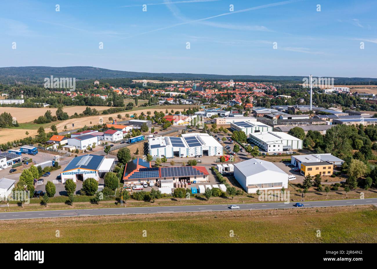 Industriestandort Harzgerode im Harz Gewerbepark Stock Photo - Alamy