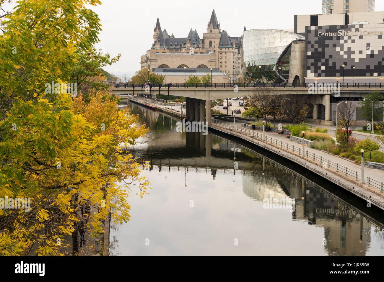 Fall foliage in Ottawa, Ontario, Canada. Rideau Canal Eastern Pathway ...