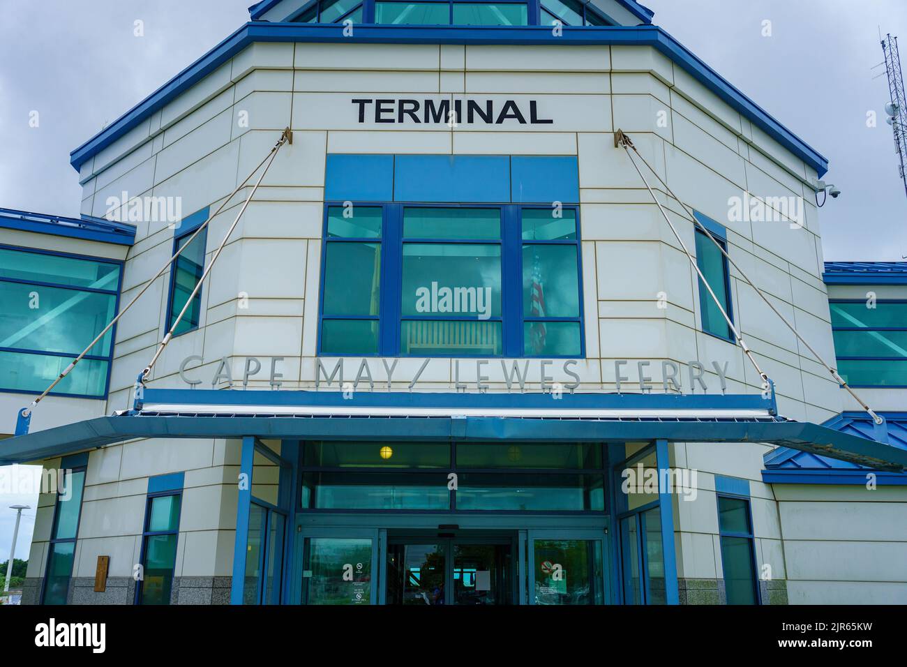 Cape May, NJ, USA - August 21, 2022: The Terminal Building for the Cape ...